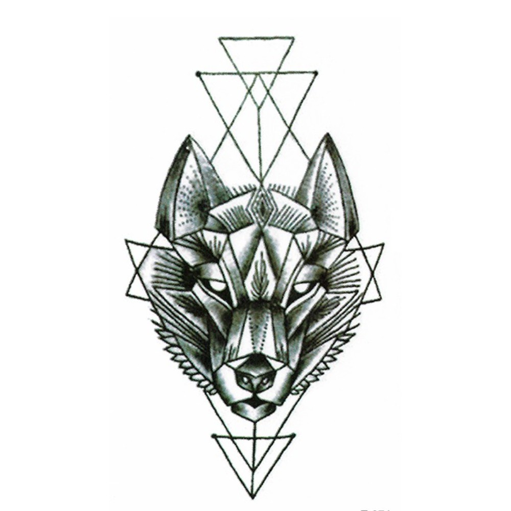 Tattoo determined wolf - Tatouagetemporaire.be